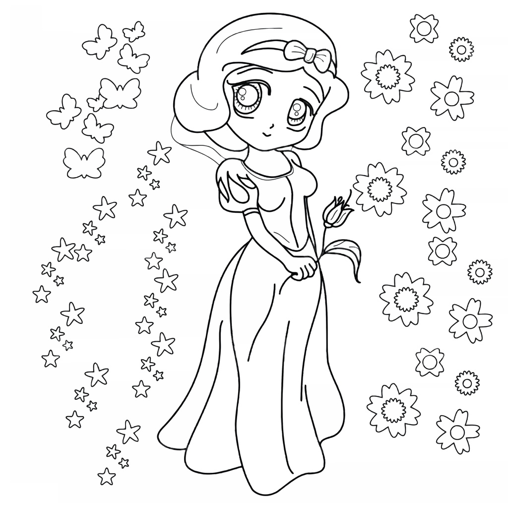 Jual Gambar Sketsa Mewarnai ~ PRINCESS/ Seketsa Lukis / Drawing Sketch ...