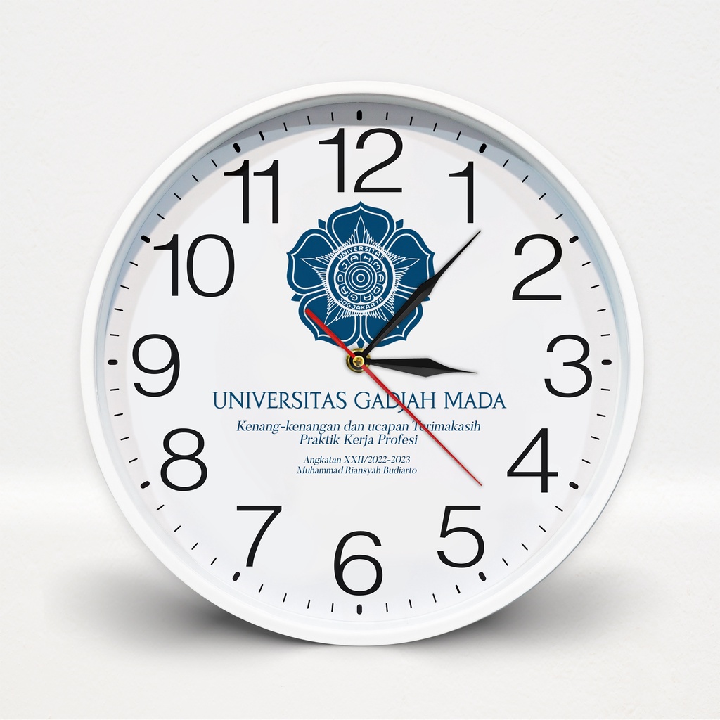 Jual Jam dinding custom logo pkl gift kampus souvenir Kuliah goovi ink ...