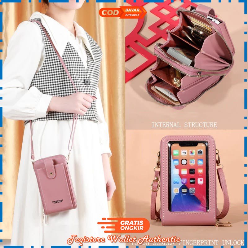 Jual Tas Hp Wanita Tas Selempang Wanita Perempuan Transparan Multifungsi Model Korea Import ...