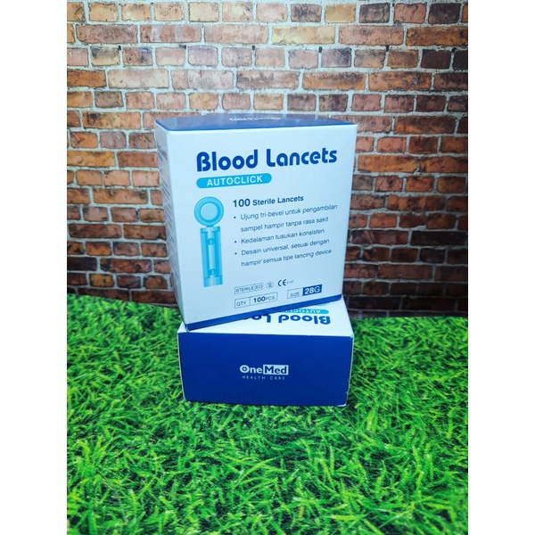 Jual Blood Lancets Sterile OneMed Size 28G Isi 100Pcs | Lancets ...