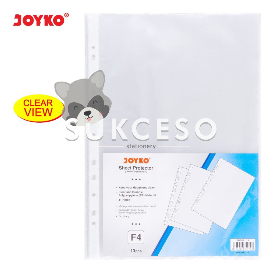 Jual Joyko Sheet Protector SHP-201-10 F4 Folio isi 10 Pcs Pelindung ...