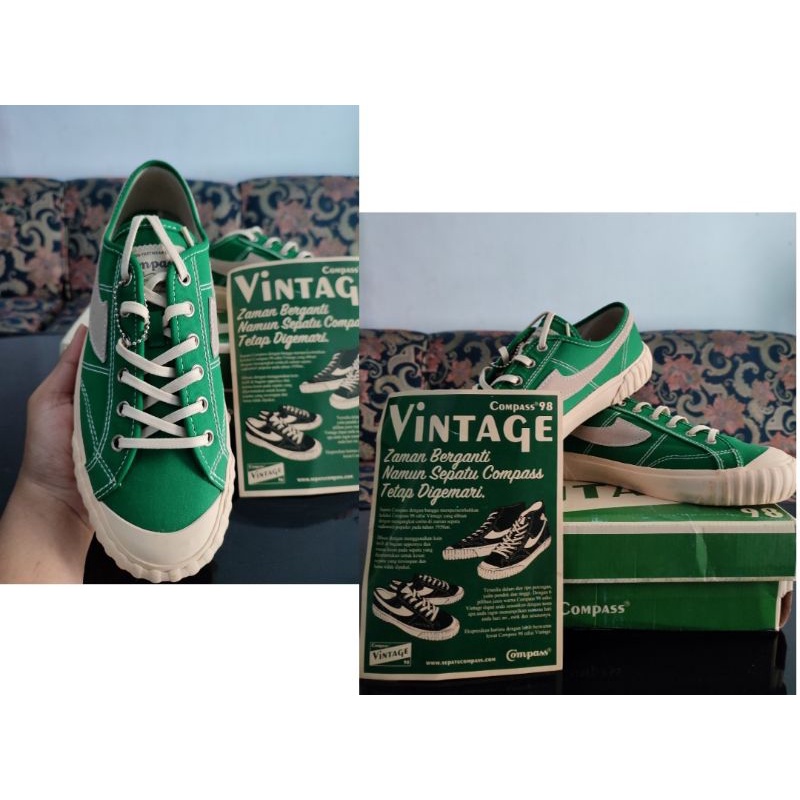 Jual Sepatu Compass Vintage Low Green | Shopee Indonesia