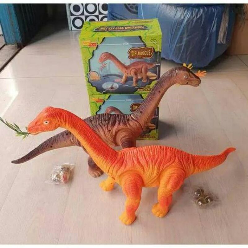 Jual mainan anak DINOSAURUS BESAR LEHER PANJANG, BERTELUR dan makan RUMPUT. | Shopee Indonesia