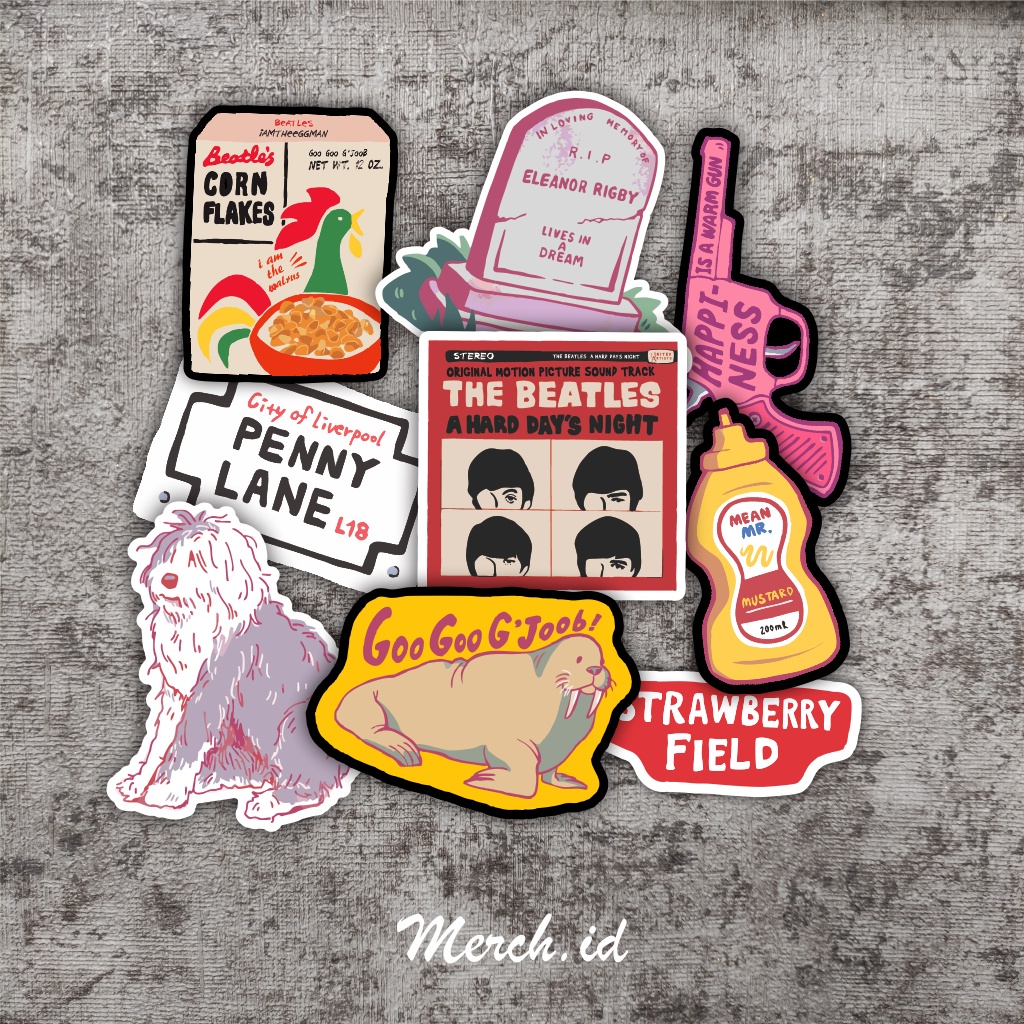 Jual Sticker band Stiker The beatles lyric | Shopee Indonesia