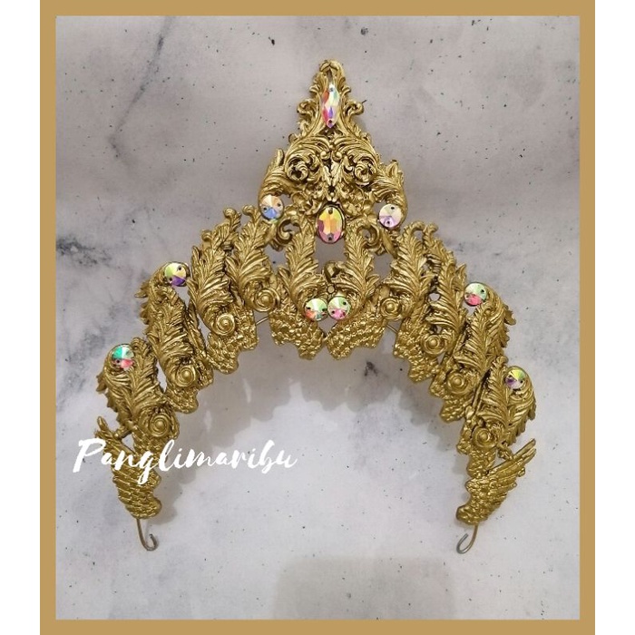 Jual Siger tari / mahkota /aksesoris tari/permata resin/siger 3D/kode A ...