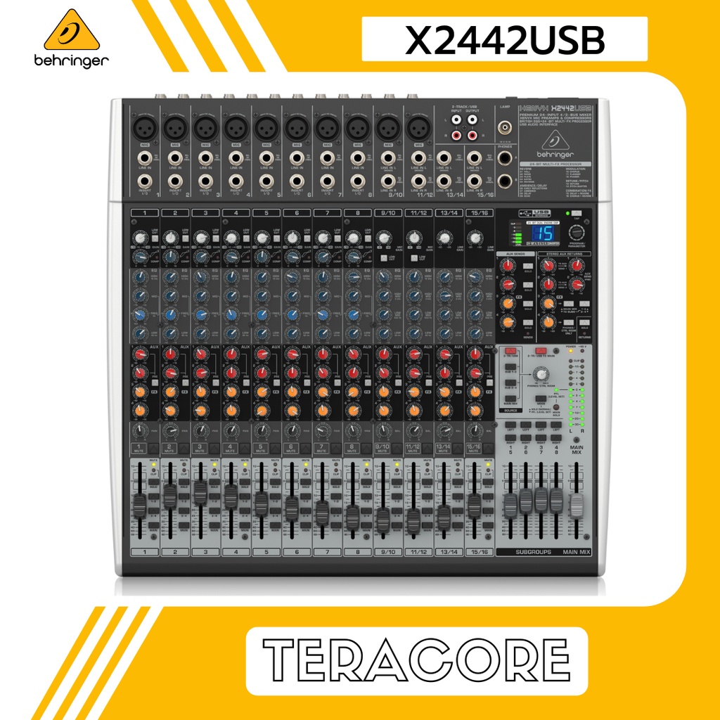 Jual Behringer X2442USB X 2442 USB Mixer Analog Audio 10 Channel Mic 24 ...