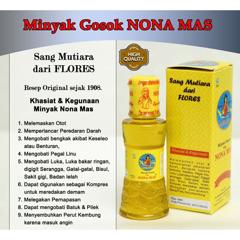 Jual MINYAK GOSOK CAP NONA MAS 35ml MINYAK PIJAT / MINYAK MEREDAKAN ...