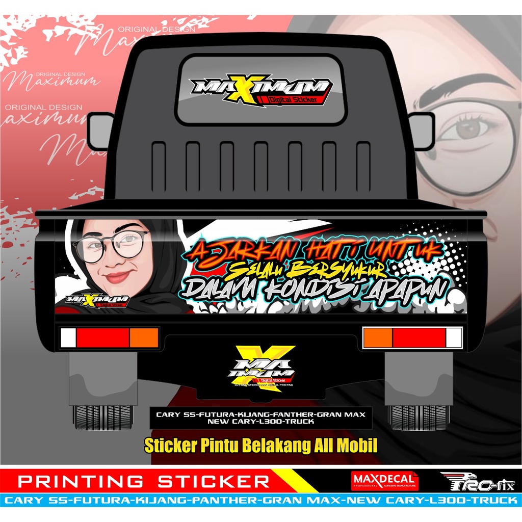 Jual Sticker Pintu Belakang Mobil Pick Up All Type / L300 / Carry SS ...