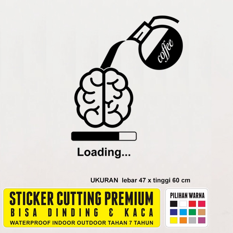 Jual Dekorasi Cafe Stiker Kopi Coffee Shop Kopi Loading Cutting Sticker ...