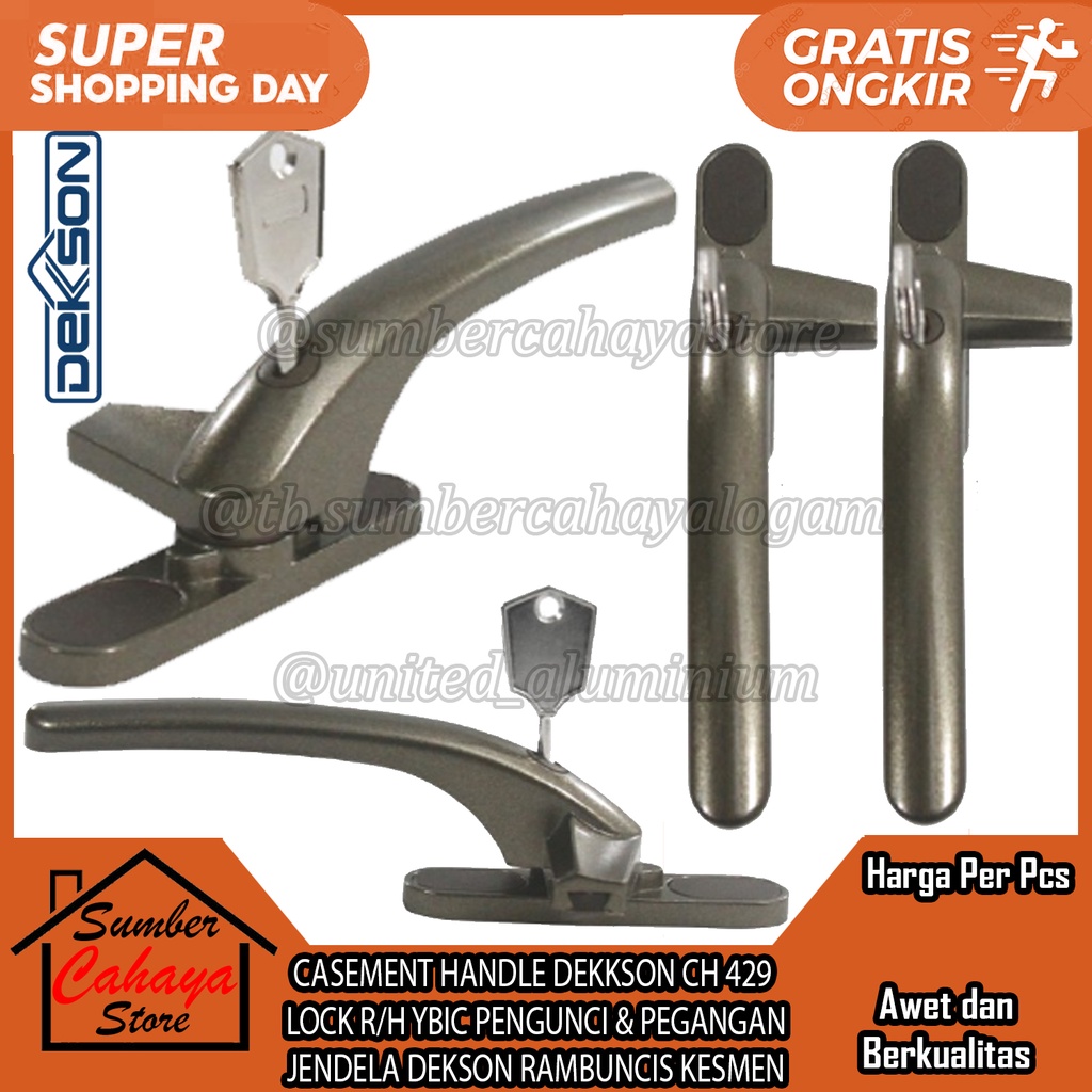 Jual Dekkson Rambuncis Pengunci Window Ch 429 Lock R/H Bk Na Wh Yb1c ...