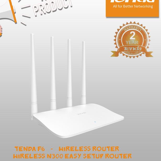 Jual Tenda F6 Router Wireless Wifi 300Mbps Easy Setup Home Router | Shopee Indonesia