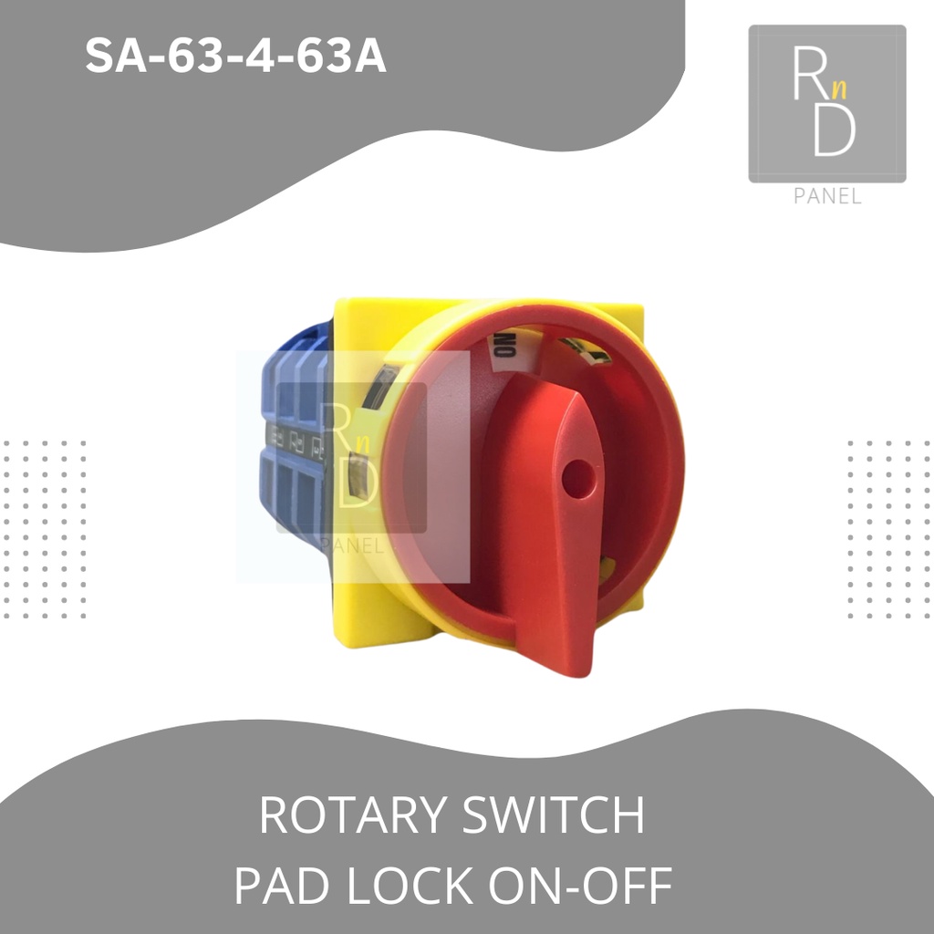 Jual ROTARY SWITCH / CAM SWITCH PAD LOCK SA-63-4-63A ON-OFF 3 POLE ...