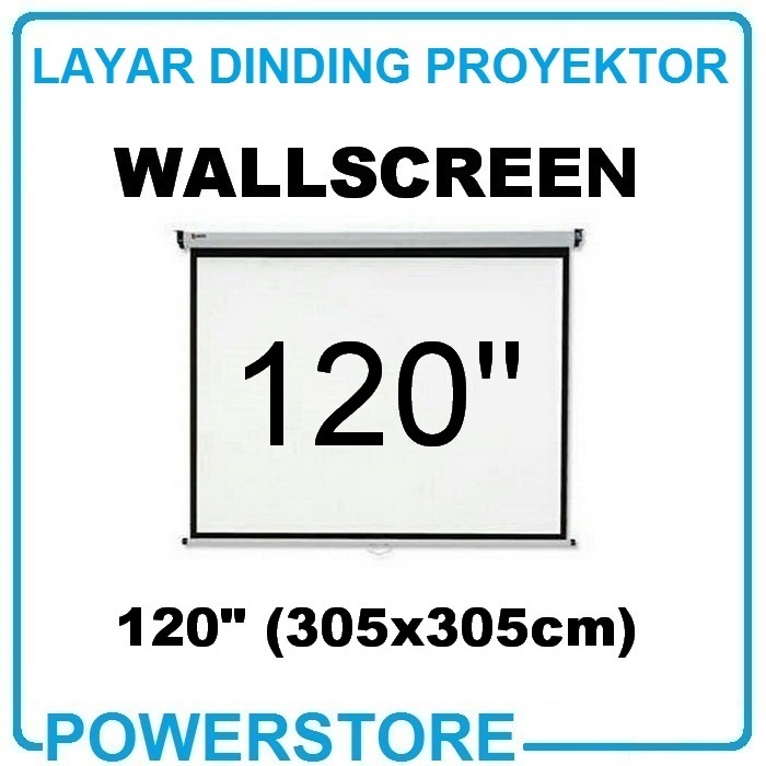 Jual Layar Dinding Proyektor 120 Inch Wallscreen Projector | Shopee ...