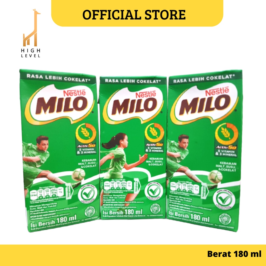 Jual Susu Milo UHT Nestle Active Go Coklat 180 Ml | Shopee Indonesia