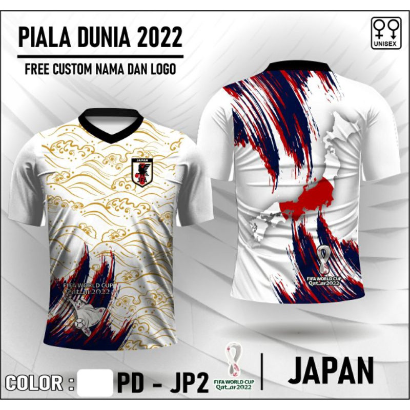 Jual Jersey piala dunia qatar 2022 Japan baju sepak bola jepang free custom nama | Shopee Indonesia