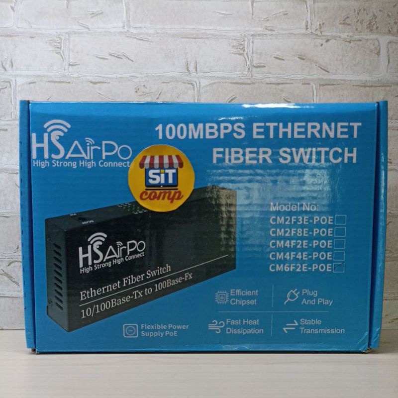 Jual MEDIA CONVERTER 6FO 2ETH CM6F2E POE | Shopee Indonesia