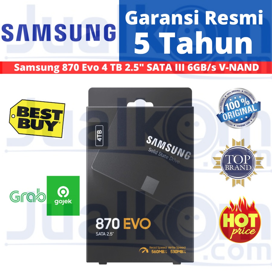 Jual SAMSUNG SSD 870 EVO 4 TB 2.5" SATA III 870 EVO 4TB RESMI | Shopee Indonesia