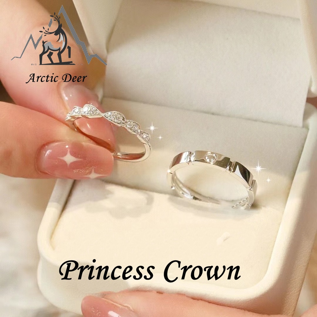 Jual Cincin couple-princess crown cincin pasangan cincin titanium ...
