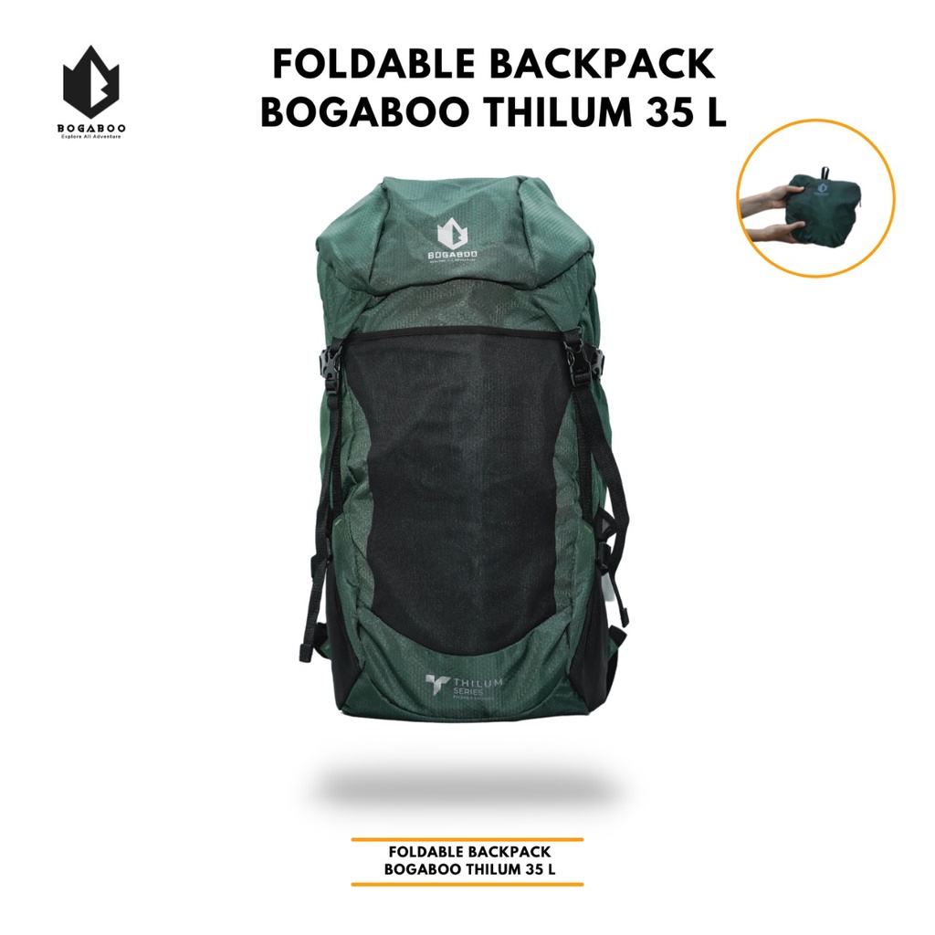 Jual FOLDABLE BACKPACK BOGABOO 35 LITER THILUM - TAS WATERPROOF - TAS ...