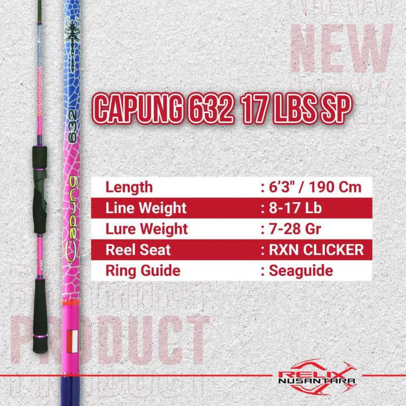 Jual Capung 632 17lb Spinning Relix Nusantara | Shopee Indonesia