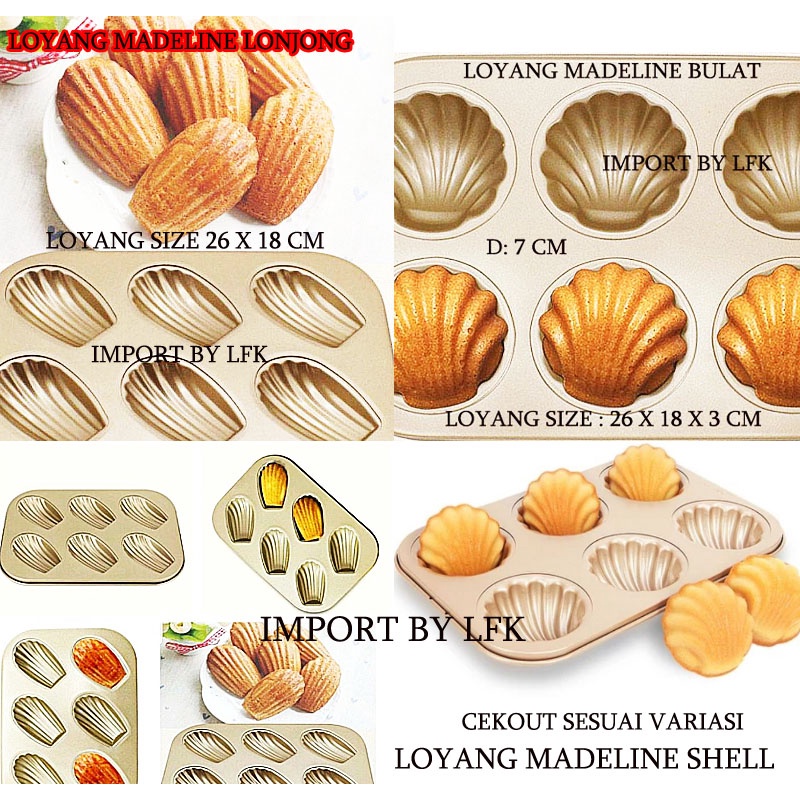 Jual IMPORT LOYANG LOGAM MADELINE SHELL KERANG FANTASY 3X2 Cetakan Kue ...