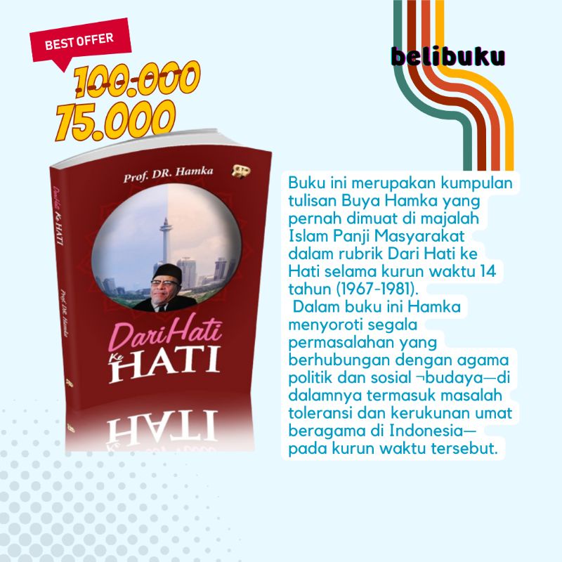 Jual Dari Hati ke Hati buku Buya Hamka GIP majalah Panji masyarakat ...