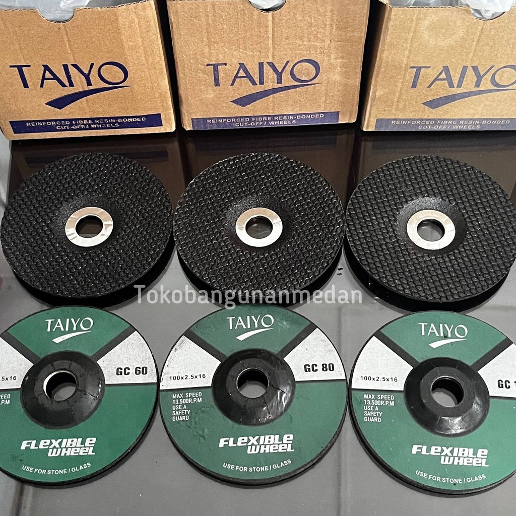 Jual BATU GC TAIYO 60 / 80 / 120 - BATU GERINDA FLEKSIBEL RATA POLES ...