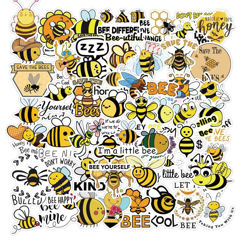 Jual 12pc Stiker Lebah Bee Sticker Deco Scrapbook Journal Studygram DIY ...