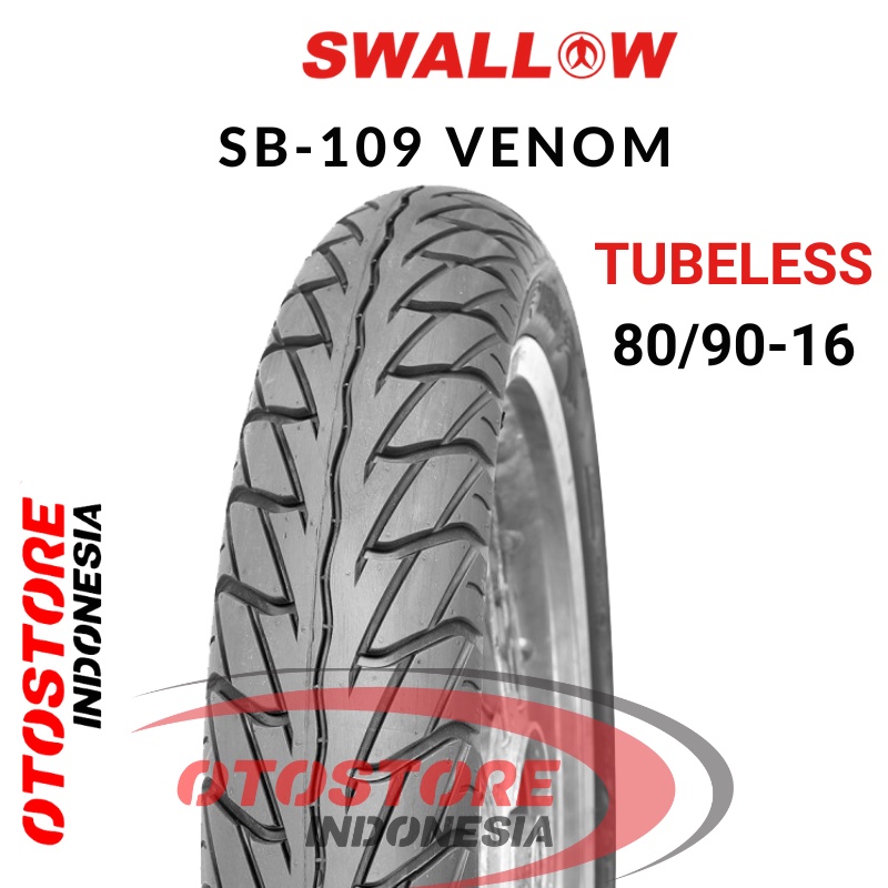 Jual Ban Luar Motor Swallow SB-109 VENOM 80/90-16 RING 16 Tubeless ban ...