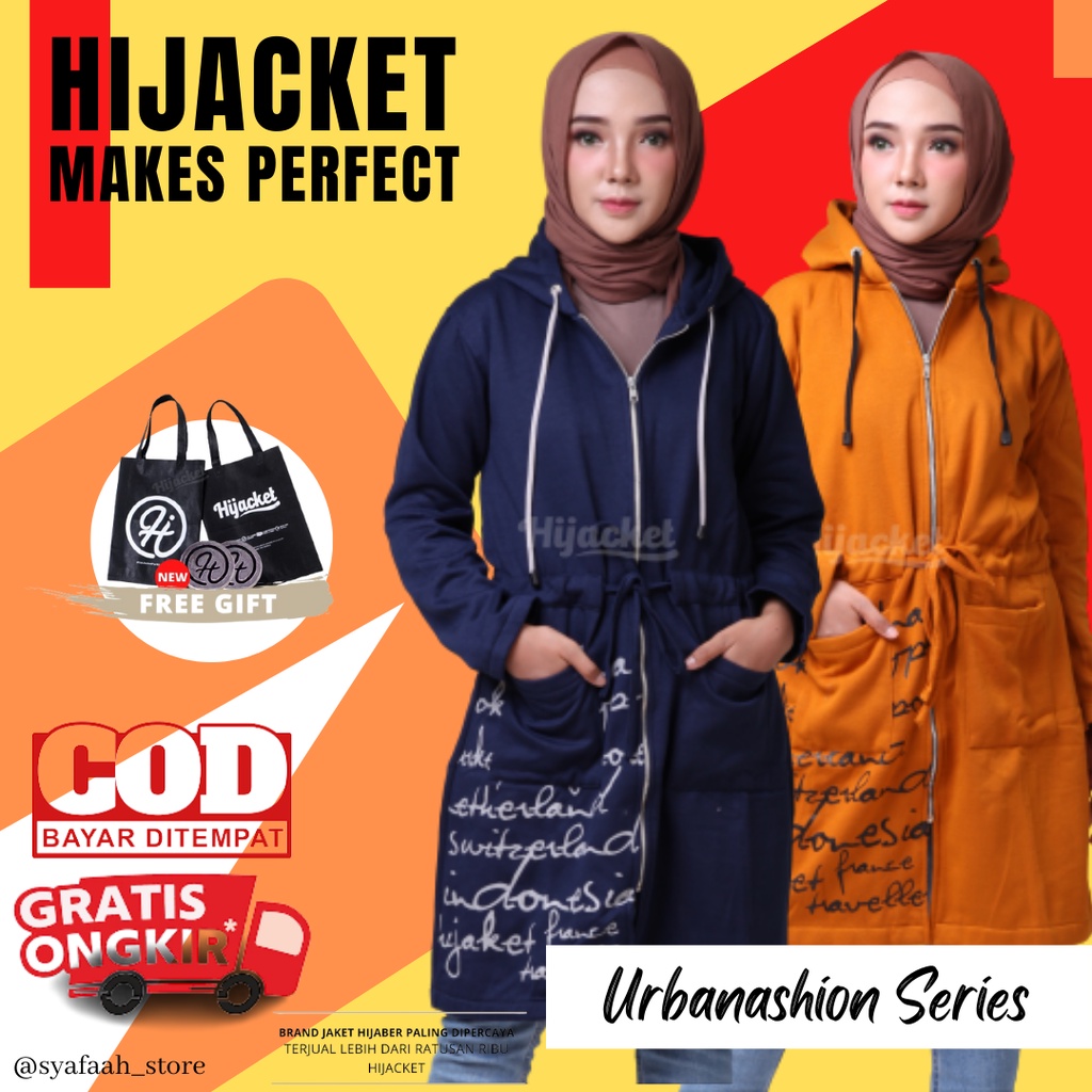 Jual Jaket Wanita Muslimah Hijacket Urbanashion Series jaket Hijab ...
