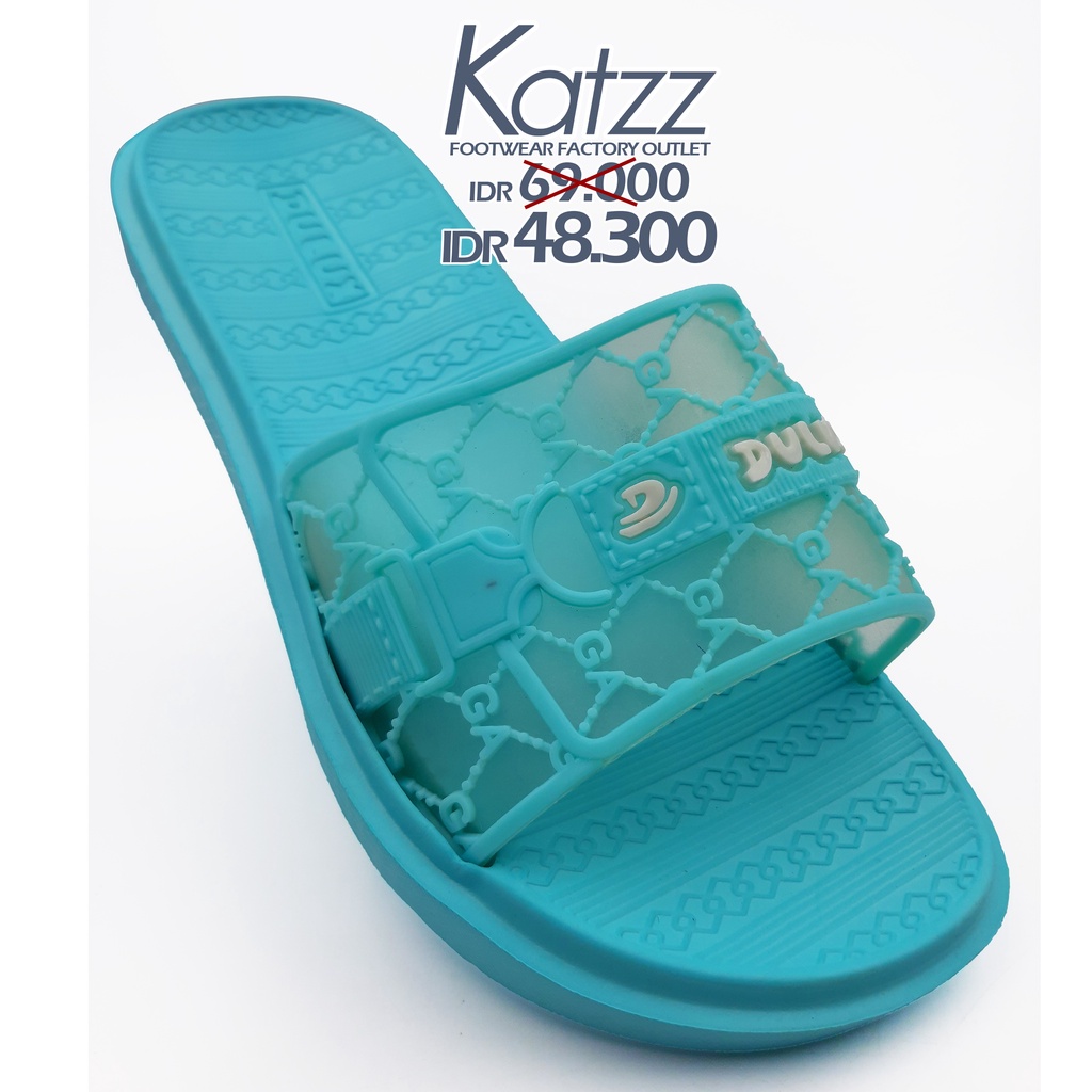 Jual Katzz - Sandal Slop Wanita Warna Biru Uk 30-40 / Sandal Slop ...