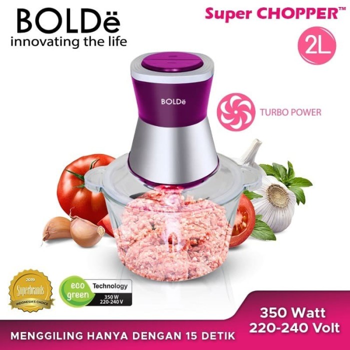 Jual Bolde Super Food Chopper 2 L Garansi Resmi - Ungu #Original ...