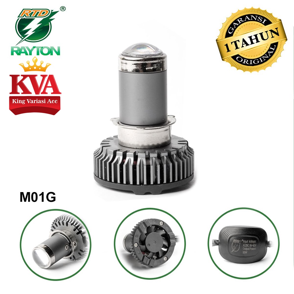 Jual LAMPU LED MOTOR RTD RAYTON M01G MINI PROJECTOR LED SOCKET H4 & H6 ORI | Shopee Indonesia