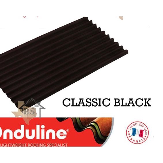 Jual ATAP BITUMEN ONDULINE CLASSIC BLACK ( 95CM X 2M)/ ATAP ASPAL ...