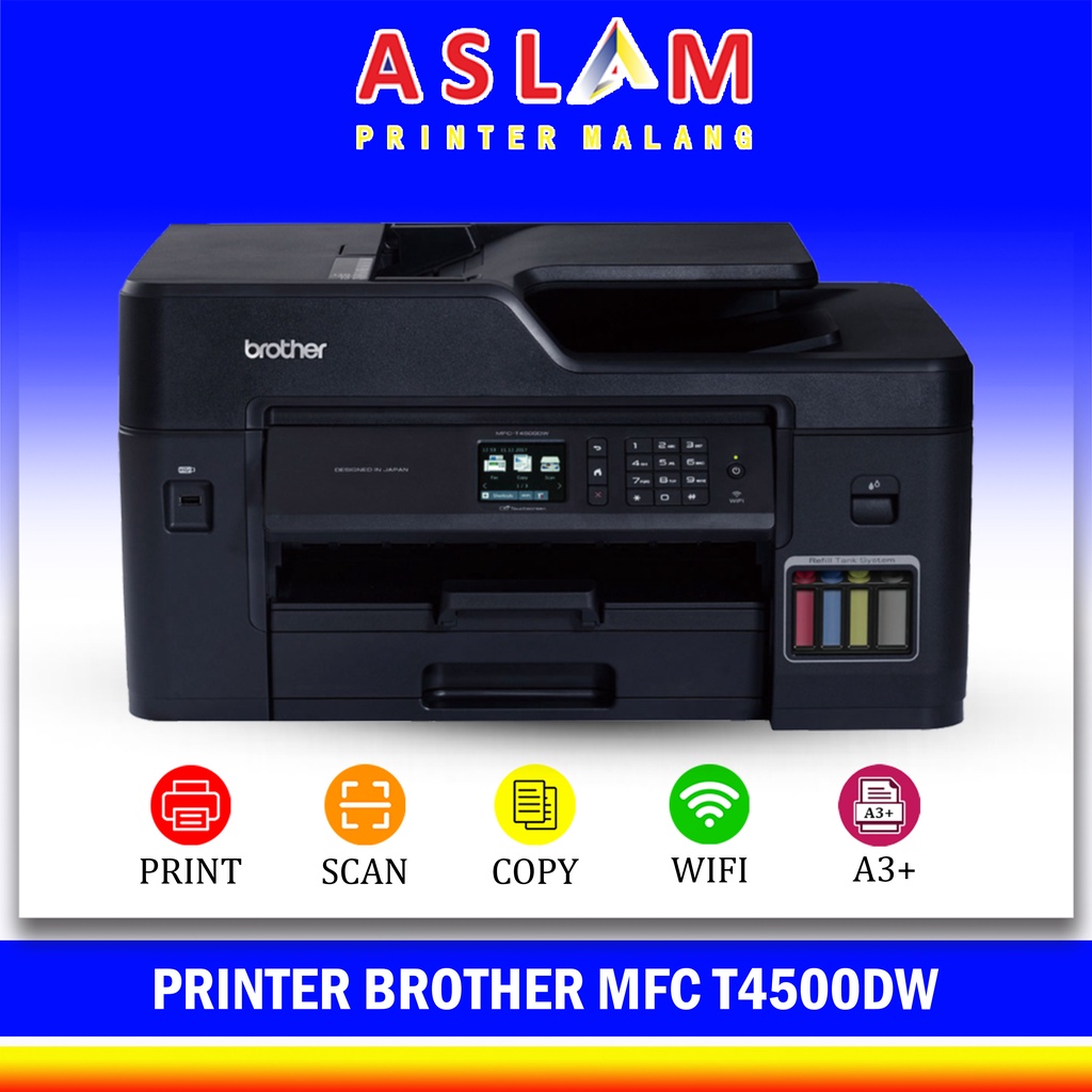 Jual Printer Brother MFC-T4500DW T4500DW T4500 A3 Inkjet All in One ...