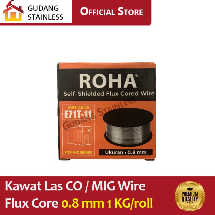 Jual Kawat Las CO 0.8mm 5 kg ER70S ROHA CO2 / MIG Wire ER70 S 0.8 mm 5 ...