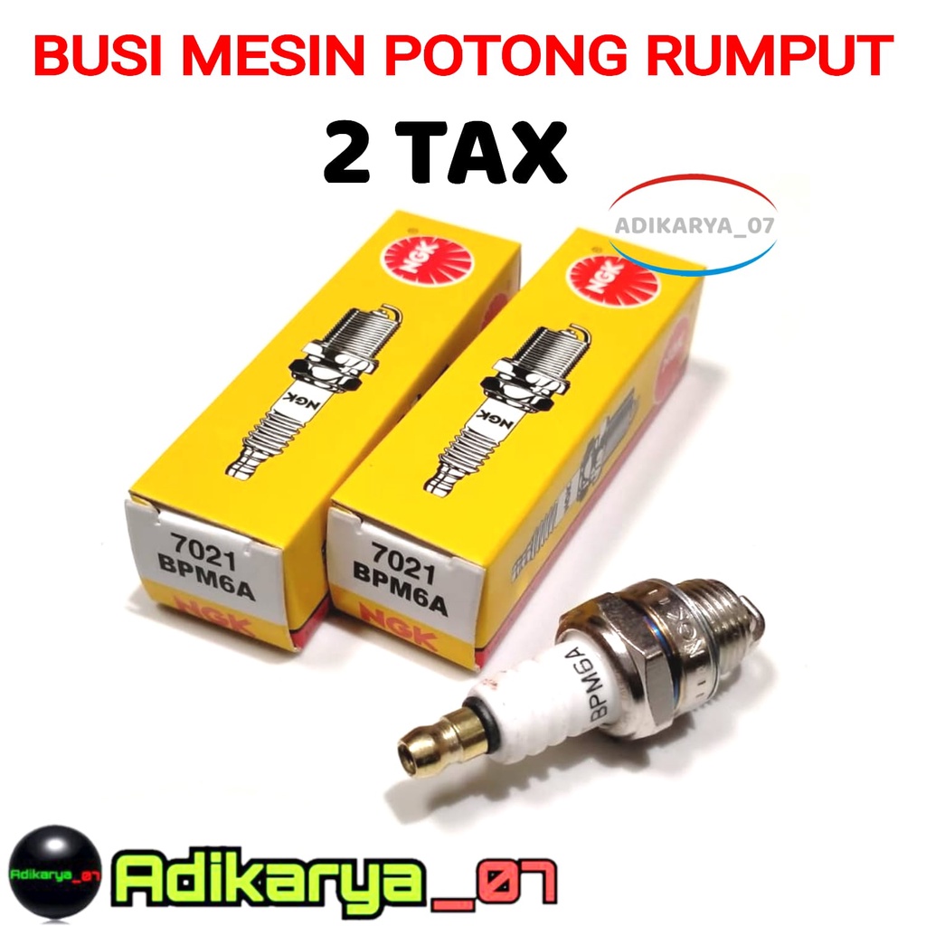 Jual Busi mesin potong rumput 2T N.G.K busi mesin rumput 2T busi BPM6A alat penyiang gulma per 1 ...