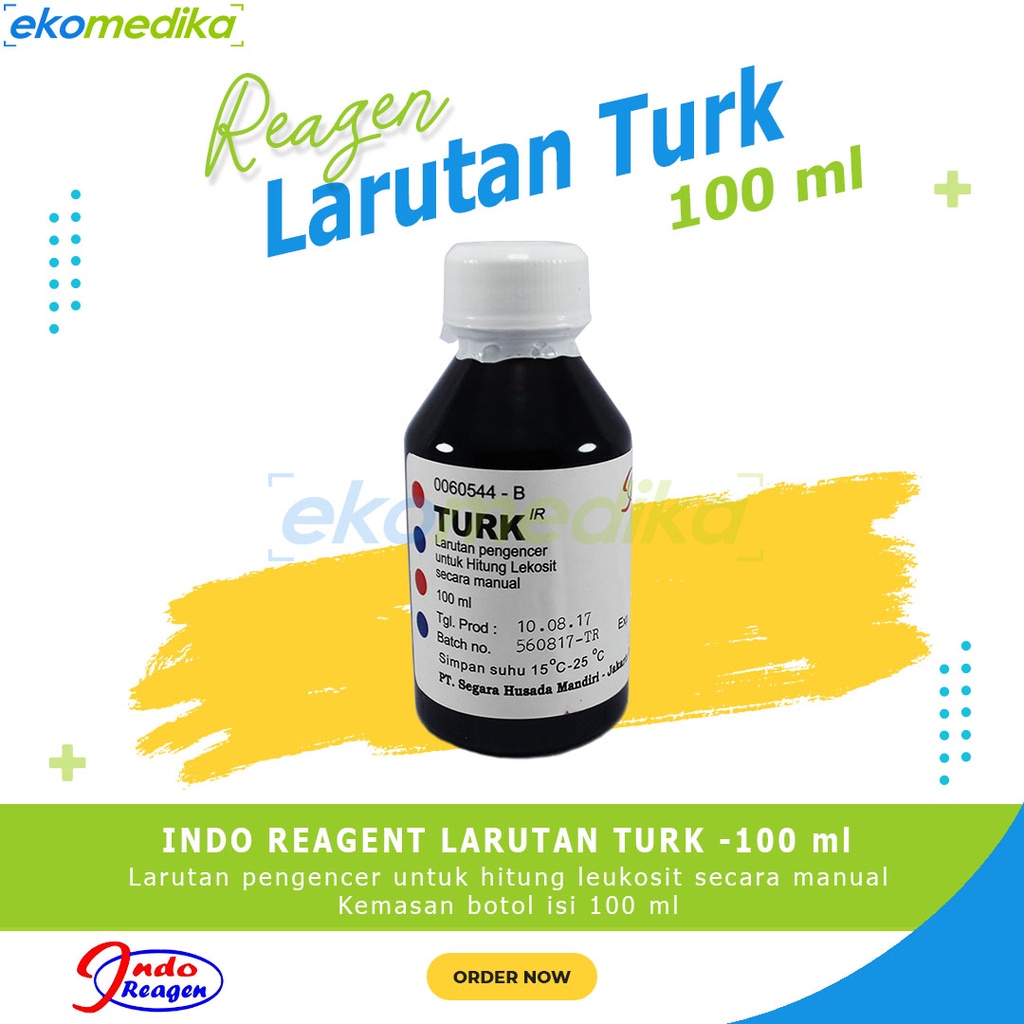 Jual Larutan Turk 100 ml INDO REAGENT reagen Turk Leukosit ED.04/2026 | Shopee Indonesia
