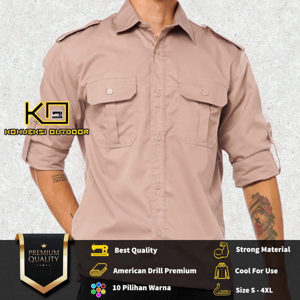 Jual BAJU KEMEJA PDL LAPANGAN OUTDOOR INDOOR PRIA LENGAN PANJANG - Seragam Kerja Kantor Group ...