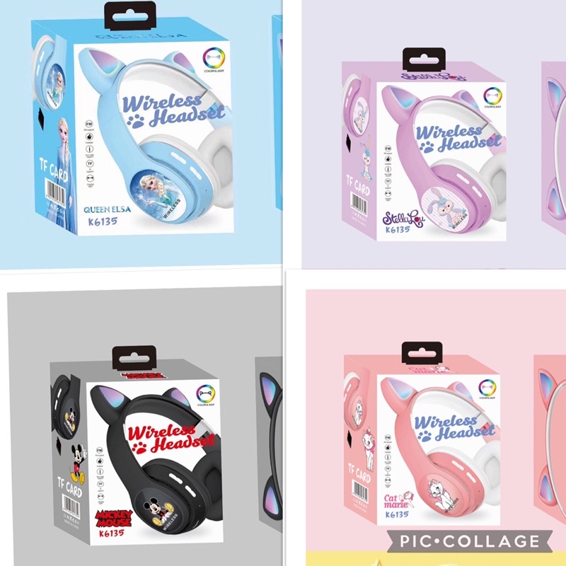 Jual HEADPHONE/HEADSET BANDO LED WARNA WARNI BLUETOOTH/WIRELESS type ...