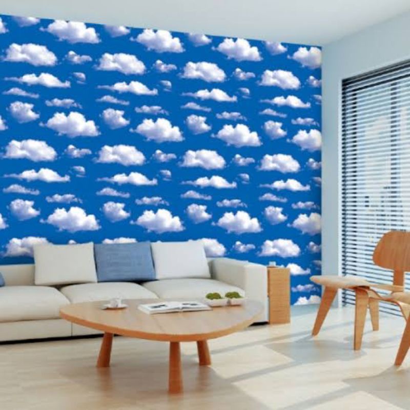 Jual Wallpaper Sticker Dinding Awan Biru Kekinian Dekorasi Dinding ...