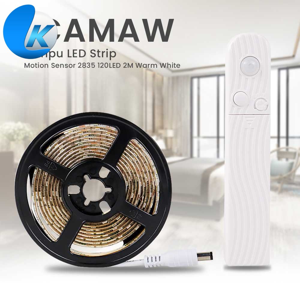 Jual Lcamaw Lampu LED Strip Motion Sensor 2835 120LED 2M Warm White GR7 ...