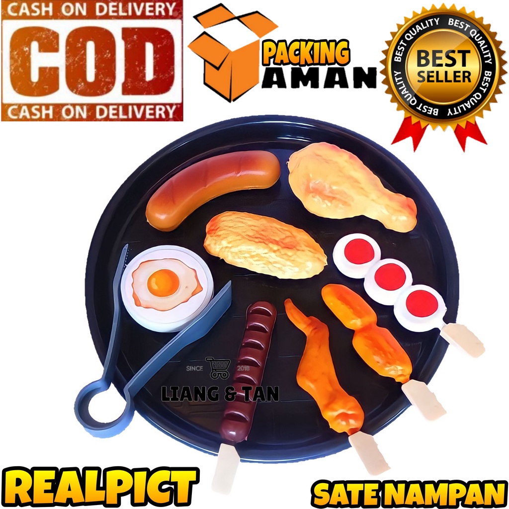 Jual ( BISA COD ) PROMO Mainan Anak Panggang Masak Masakan Sate Sosis ...