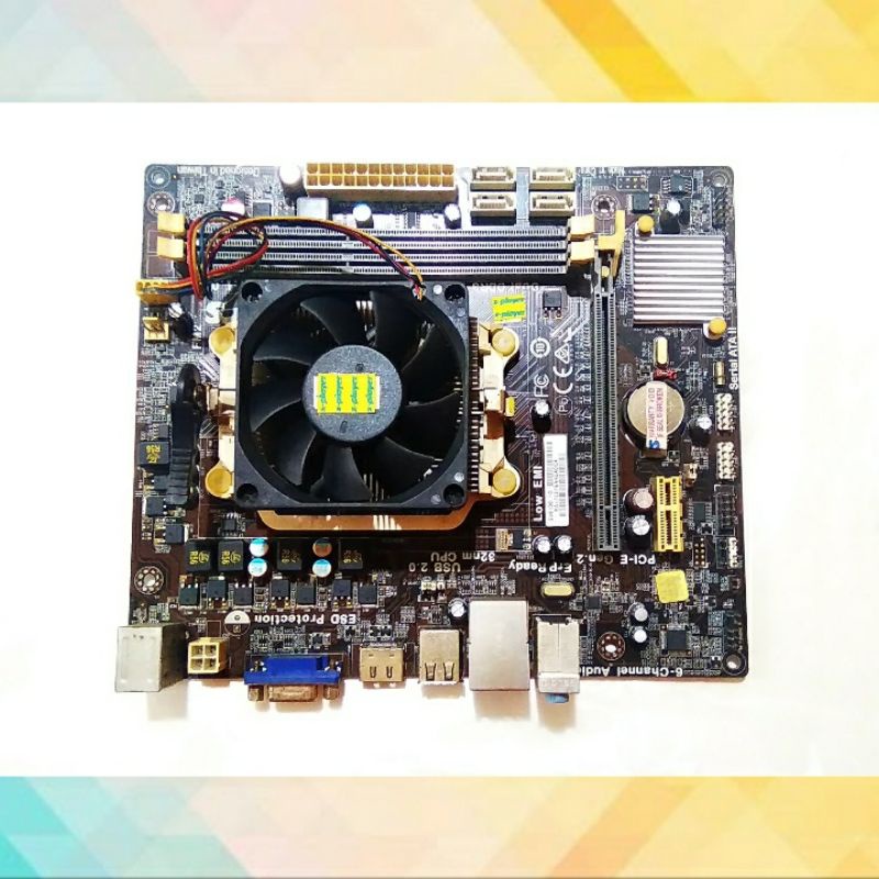 Jual paket motherboard PC AMD ECS A55F2-M4 mainboard + processor + fan | Shopee Indonesia