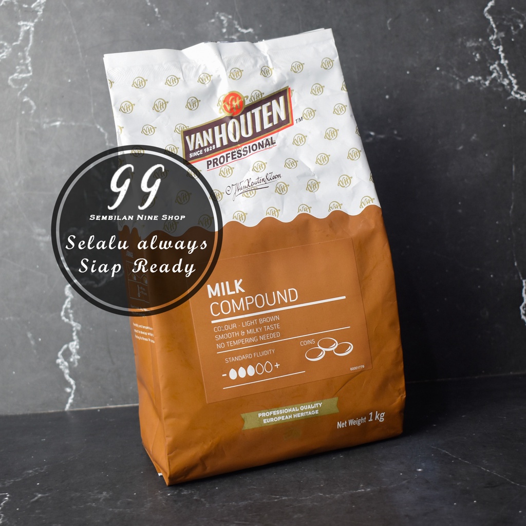 Jual Van Houten MILK COINS Compound 1 Kg Professional Chocolate Cokelat Susu Koin Coklat Coin ...