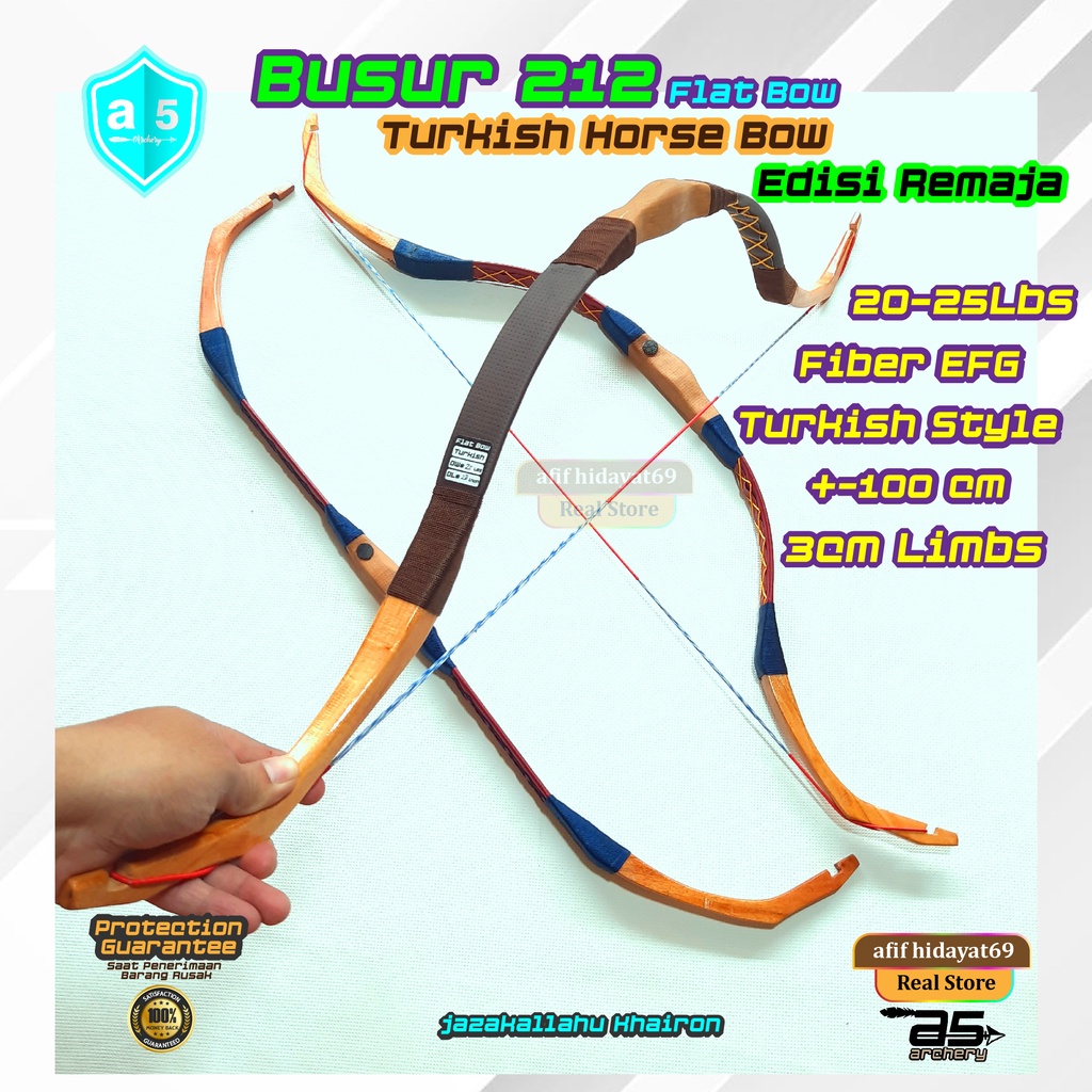 Jual Busur Fiber Flat Edisi Remaja Tipe Turkish 20Lbs- 30Lbs Mulai Usia ...