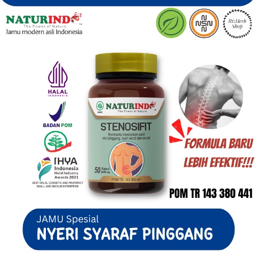 Jual Stenosifit Obat Sakit Pinggang 50 Kapsul Syaraf Kejepit Saraf ...