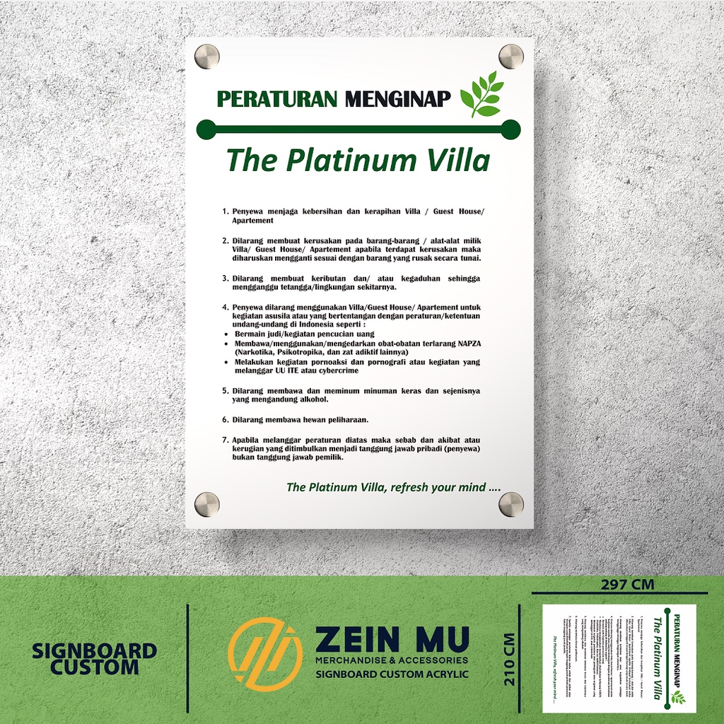 Jual Signboard Pengumuman Sign Board Peringatan | Shopee Indonesia