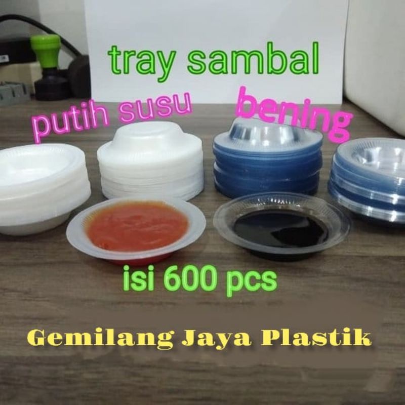 Jual Mika Tray Sambal Saos Kecap / Cup Sambel Saos Mayones Isi 600pcs ...