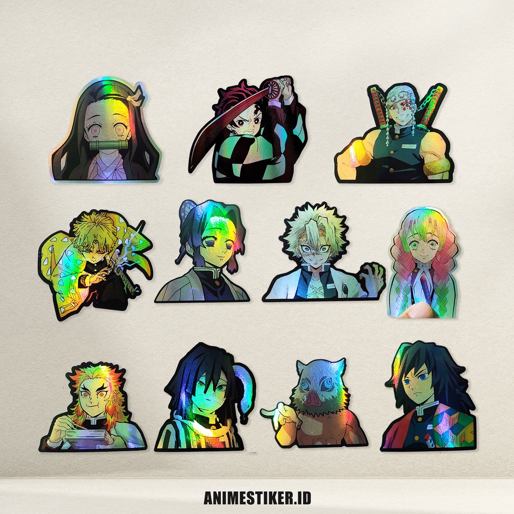 Jual PACK STICKER KIMETSU NO YAIBA STIKER HOLOGRAM STIKER ANIME STIKER ...